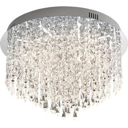 HELL h&ouml;llisch gutes Licht LED Deckenleuchte &raquo;PALACE&laquo; LED-Modul 1 Stk. Warmwei&szlig; B-Link Fernbedienung silber 1, H: 30cm, 1 Stk., rund