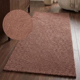 Hanse Home Wollteppich &raquo;Calmio, auch als L&auml;ufer und in rund&laquo; rechteckig 18 mm H&ouml;he Handgetuftet, Wolle, Natur, Wohnzimmer, Schlafzimmer, Skandi, Hygge