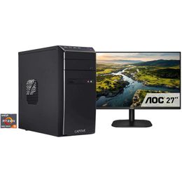 Captiva Business-PC-Komplettsystem &raquo;Power Starter R98-525 TFT Bundle&laquo; 68,6 &prime;&prime; AMD Ryzen 5 AMD 8 GB RAM 500 GB SSD schwarz ohne Windows