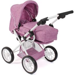 Bayer Chic 2000 CHIC2000 Kombi-Puppenwagen &raquo;Leni&laquo; mit herausnehmbarer Tragetasche rosa Einheitsgr&ouml;&szlig;e Kombi-Puppenwagen