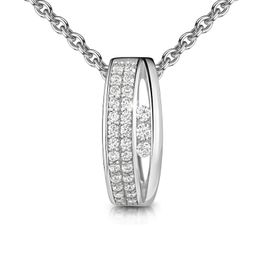 Firetti Damen Kette mit Anh&auml;nger &raquo;Schmuck Geschenk Silber 925 Halsschmuck Halskette Ankerkette&laquo; Made in Germany - mit Zirkonia (synth.) Silber 925 (