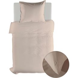 YELLOW Bettw&auml;sche &raquo;Suite-Casablanca&laquo; 2 Stk. Uni, 100% Baumwolle ab 135x200 cm. beige Renforc&eacute;, Obermaterial: 100% Baumwolle B/L: 155cm x 220cm, 1 Stk.