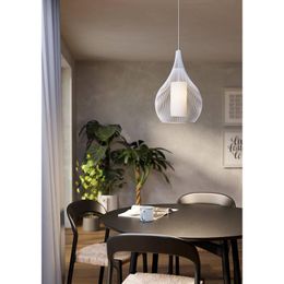 Eglo H&auml;ngeleuchte &raquo;RAZONI 1&laquo; E27 1 Stk. H&auml;ngeleuchte - H110 x &Oslash;32,5 cm - 1X40W exkl. wei&szlig; 1, &Oslash; 32,5cm H: 110cm, 1 Stk.