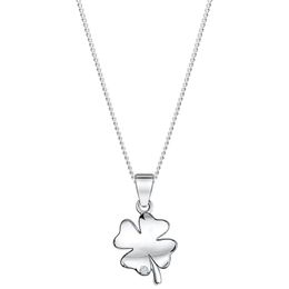 Firetti Damen Kette mit Anh&auml;nger &raquo;Schmuck Geschenk Silber 925 Halsschmuck Halskette Panzerkette Gl&uuml;ck&laquo; mit Zirkonia (synth.) silber Silber 925 (