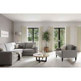 HOMING Vorhang &raquo;Bahamas&laquo; &Ouml;sen 1 Stk. tlg. Fertigschal beige Obermaterial: 100% Polyester 245cm, &Ouml;sen, 140cm