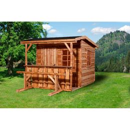 Weka Gartenhaus &raquo;820A Gr.1&laquo; beige Massivholz Fu&szlig;boden im Gartenhaus, ohne Dacheindeckung