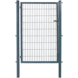 Arvotec Zauneinzelt&uuml;r &raquo;ESSENTIAL&laquo; Breite: 100 - 120 cm, H&ouml;he: 80 - 200 cm, zum Einbetonieren grau Metall B/H: 120cm x 180cm