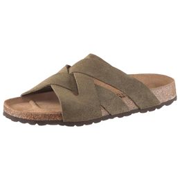 MAN'S WORLD Man's World Herren Pantolette Schlappen, Sommerschuh, Hausschuh mit vorgeformtem Fu&szlig;bett gr&uuml;n 45