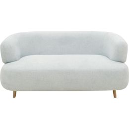 Home Affaire 2-Sitzer &raquo;Tistam Runde Form,&laquo; perfektes Einzelst&uuml;ck, organische Form, F&uuml;&szlig;e aus massivem Holze blau 95% Polyester, 5% Nylon B/H/T: 160cm x