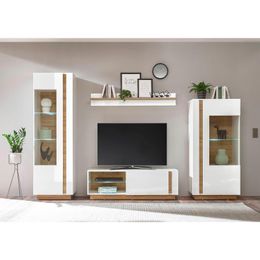 Home Affaire Wohnwand &raquo;CLAiR Kombi 21&laquo; Set, 4 Stk. tlg. wei&szlig; Holzwerkstoff B/H/T: 290cmcm