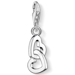 Thomas Sabo Damen Thomas Sabo Charm-Einh&auml;nger &raquo;Herzen&laquo; silber Einheitsgr&ouml;&szlig;e