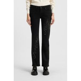 Hugo Damen Hugo Slim-fit-Jeans &raquo;Gamera&laquo; mit Strass-Logo vorn schwarz 27, L&auml;nge 32
