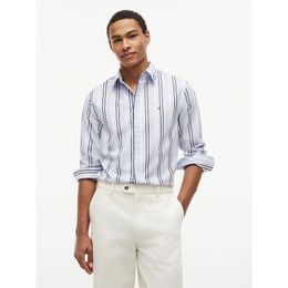 Tommy Hilfiger Herren Langarmhemd &raquo;POPLIN MULTI STPE SHIRT&laquo; Regular Fit blau L (52), N-Gr