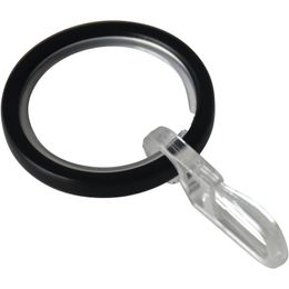Sch&ouml;ner Wohnen Kollektion SCH&Ouml;NER WOHNEN-Kollektion Gardinenring &raquo;mit Gleiteinlage f&uuml;r &Oslash; 20 mm&laquo; Serie Einzelprogramm Leon &Oslash; 20 mm schwarz Kunststoff 10 Stk.