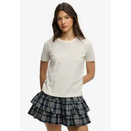 Superdry Damen T-Shirt &raquo;ESSENTIAL LOGO STR FITTED TEE&laquo; angenehmes Tragegef&uuml;hl durch besonders weiche Haptik L