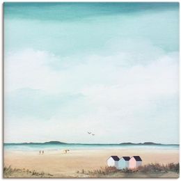 Artland Wandbild &raquo;Sonniger Morgen IV&laquo; Strand 1 Stk. tlg. als Leinwandbild, Poster in verschied. Gr&ouml;&szlig;en blau Leinwand B/H/T: 50cm x 50cm, Leinwandbild Strand 