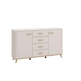 Home Affaire Sideboard &raquo;Darwen Kombikommode, Sideboard, Schubladenkommode&laquo; Abgerundete Kanten, matte Kaschmir-Oberfl&auml;chen, Gesamtma&szlig;e:154x40x90,5 