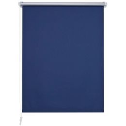 Liedeco Seitenzugrollo verdunkelnd energiesparend ohne Bohren blau Polyester 150cm, 45cm