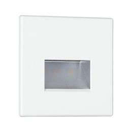 Paulmann LED Einbauleuchte &raquo;LED Wandeinbauleuchte Edge Quadro 1,2W 25lm 230V&laquo; 1 Stk. Warmwei&szlig; wei&szlig; 1, H: 8cm, 1 Stk.