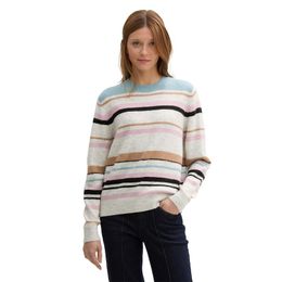 Tom Tailor Denim Damen Tom Tailor Denim Strickpullover mit Streifenmuster bunt S (36)