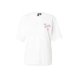 V&eacute;ro Moda Vero Moda T-Shirt 'VMPAULINA THEA' Damen Gr&ouml;&szlig;e M pastellrot / wei&szlig;
