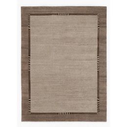 OCI DIE TEPPICHMARKE Wollteppich &raquo;Jowea Emotion&laquo; rechteckig 9 mm H&ouml;he reine Wolle, handgekn&uuml;pft, Wohnzimmer grau Wolle B : 70cm 1 Stk., 9mm, L: 140cm