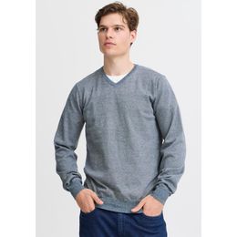 Blend Herren V-Ausschnitt-Pullover &raquo;BHBRUTON V-neck&laquo; aus Polyester, Regular Fit, in normaler L&auml;nge blau 3XL