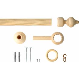 GOOD LIFE Gardinenstange &raquo;Trend&laquo; &Oslash; 28 mm 1 l&auml;ufig-l&auml;ufig Fixma&szlig; beige B/L: 120cm &Oslash; 28mm, 1 l&auml;ufig