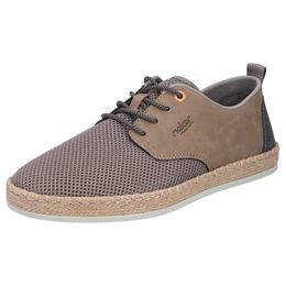 Rieker Herren Schn&uuml;rschuh Halbschuh, Sneaker, Schn&uuml;rer mit Bastumrahmung an der Laufsohle braun 44