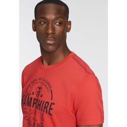 Delmao Herren DELMAO T-Shirt Kurzarm, l&auml;ssige Passform, mit peppigem Print, aus Baumwolle rot XL (56/58)