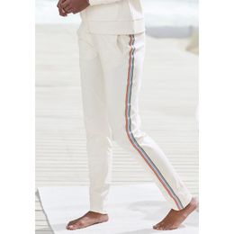 H.I.S. H.I.S Damen Sweathose mit seitlichen Streifen, Loungewear beige 40/42, N-Gr