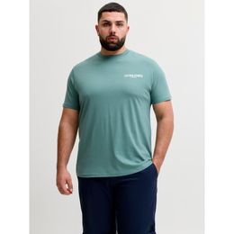 Jack & Jones PlusSize Jack & Jones Plussize Herren Jack & Jones PlusSize T-Shirt &raquo;JPRBLAOSCAR SS TEE FST PLS&laquo; mit Logo Schriftzug gr&uuml;n 5XL
