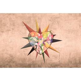 ARCHITECTS PAPER Fototapete &raquo;Atelier 47 Heart Star 2&laquo; 3D-Optik glatt Vlies, Wand, Schr&auml;ge, Decke bunt Vlies B/L: 4m x 2,7m