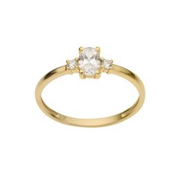 Firetti Damen Goldring &raquo;Schmuck Geschenk Gold 333 Vorsteckring, Verlobungsring&laquo; mit Zirkonia (synth.) gold 16, Gelbgold 333, 2mm