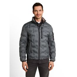 Tom Tailor Herren Tom Tailor Steppjacke ohne Kapuze mit Stehkragen udn Rei&szlig;verschluss grau XL