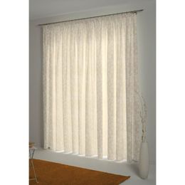 Adam Vorhang &raquo;Flower Cuv&eacute;e&laquo; Multifunktionsband 1 Stk. tlg. aus 100% Bio-Baumwolle beige Jacquard, Baumwolle 145cm, Multifunktionsband, 142cm
