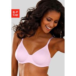 Lascana T-Shirt-BH &raquo;perfect basic&laquo; mit B&uuml;gel, aus seidiger Microfaser, gro&szlig;e Gr&ouml;&szlig;en, bequemer BH rosa 100, Cup C T-Shirt-BH