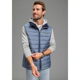 Kangaroos Herren Kangaroos Steppweste unifarben mit kontrastfarbenen Details, ideal f&uuml;r den &Uuml;bergang blau XL