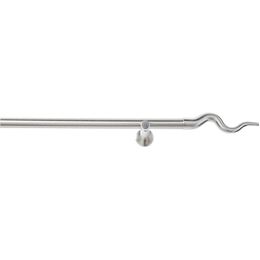GOOD LIFE Vorhangstange &raquo;Sepa&laquo; &Oslash; 20 mm 1 l&auml;ufig-l&auml;ufig Fixma&szlig; silber Metall B/L: 120cm &Oslash; 20mm, 1 l&auml;ufig