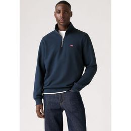 Levi's Levi's Herren Sweatshirt &raquo;ORIGINAL HM 1/4 ZIP&laquo;, mit Troyer-Kragen und Logo-Stickerei blau S