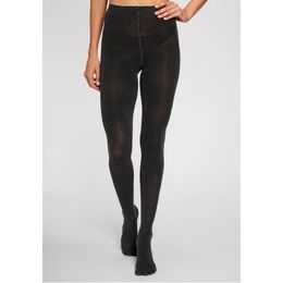 Lavana Damen Strickstrumpfhose Thermosan, fein gestrickt und w&auml;rmend grau 36/38