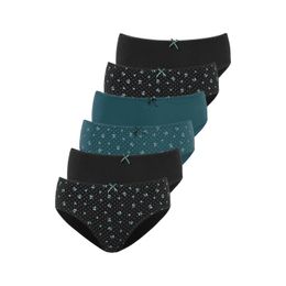 Petite Fleur By Lascana Damen petite fleur by Lascana Jazz-Pants Slips 6er-Pack, aus elastischer Baumwolle gr&uuml;n 32/34
