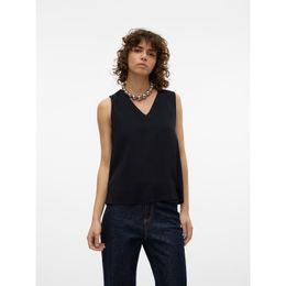 V&eacute;ro Moda Vero Moda Damen V-Shirt &raquo;VMEASY JOY S/L V-NECK TOP WVN GA&laquo; Viskose, regular fit schwarz L