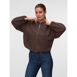 V&eacute;ro Moda Vero Moda Damen Kurzjacke &raquo;VMCHLOE LS BOMBER JACKET NOOS&laquo; Materialmix braun XL