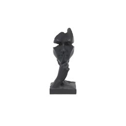 HOME STORY Deko Skulptur Gesicht schwarz Polyresin (Kunstharz) Ma&szlig;e (cm): B: 13,2 H: 31,2 T: 11.0 &raquo; H&ouml;ffner