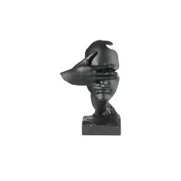 HOME STORY Deko Skulptur Gesicht schwarz Polyresin (Kunstharz) Ma&szlig;e (cm): B: 12 H: 19 T: 9.0 &raquo; H&ouml;ffner