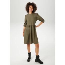 Aniston Casual Damen Aniston CASUAL Jerseykleid aus strukturierter, elastischer Crep&eacute;-Qualit&auml;t gr&uuml;n 42, N-Gr