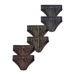 Le Jogger Herren Le Jogger Slip Packung, 6 Stk. aus Baumwoll-Stretchqualit&auml;t bunt 3, 6 Stk.