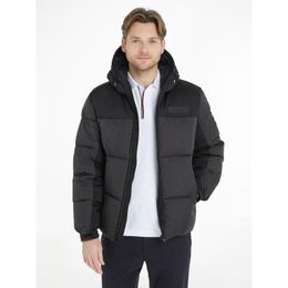 Tommy Hilfiger Herren Steppjacke &raquo;NEW YORK HOODED JACKET&laquo; mit Kapuze hochgeschlossene Winterjacke, wasserabweisend, verstellbare &Auml;rmel schwarz XXL