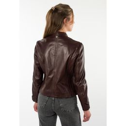 Mauritius Damen Lederjacke &raquo;MWLuciana&laquo; mit kurzem Stehkragen braun XL (42) Trachtenmode
